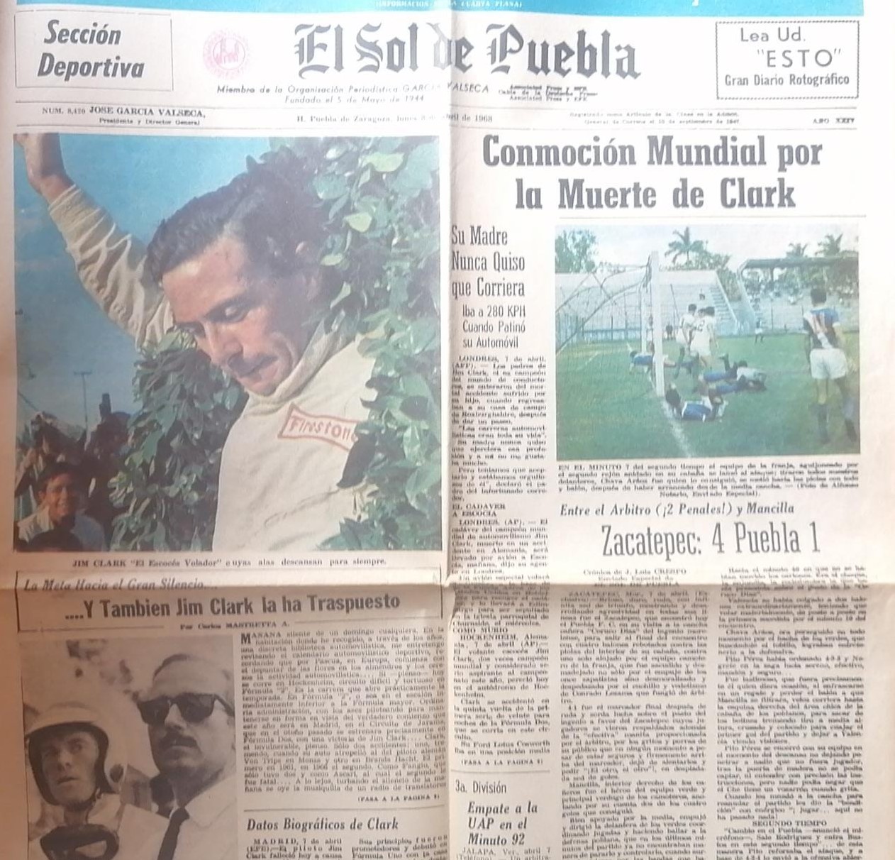 La meta hacia el gran silencio… y también Jim Clark la ha traspuesto ...